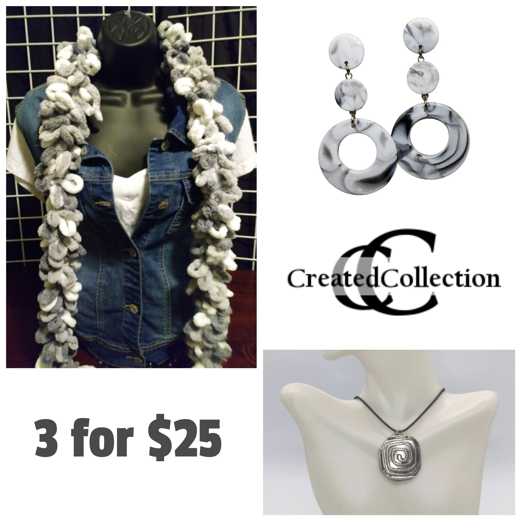 Gray and silver 3 piece gift set - Created Collection